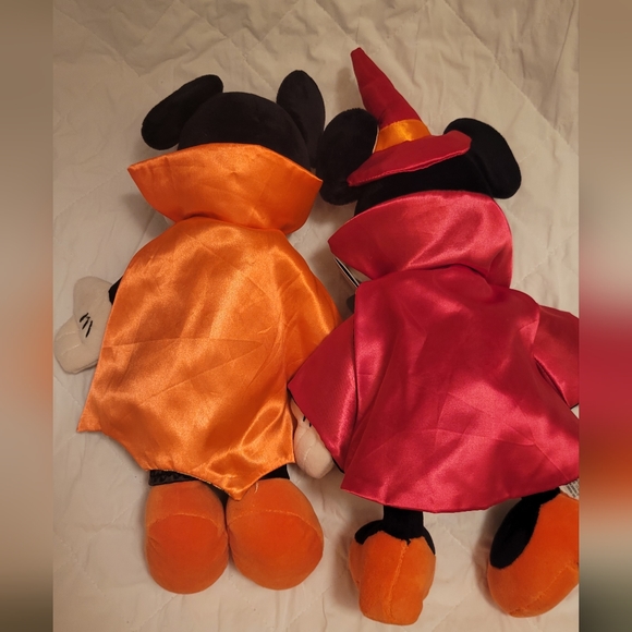 Disney | Toys | Collectible Disney Halloween Large Plush Mickey Minnie ...